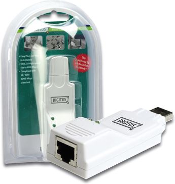 Digitus Adapter USB 2.0 do RJ45 Gigabit Ethernet 10/100/1000 MB/s (DN ...
