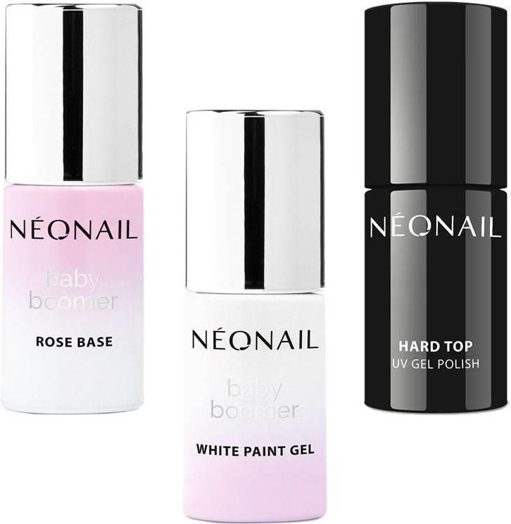 Neonail Zestaw Do Baby Boomer Base + White Paint Gel + Top Hard ...
