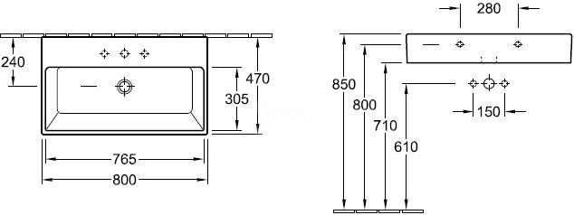 Umywalka Villeroy&Boch Memento 80x47 51338G01 - Opinie i ceny na Ceneo.pl
