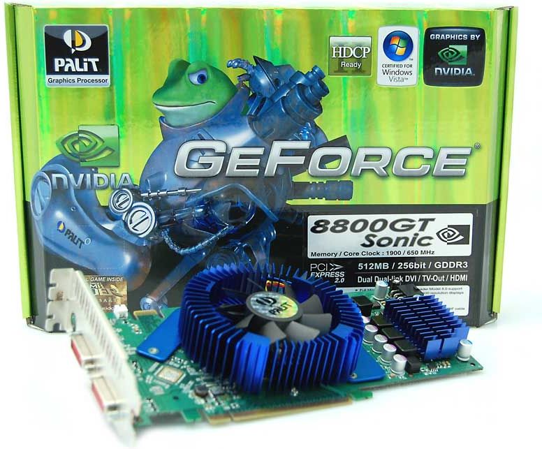 PALIT GeForce 8800GT 512MB DDR3 256bit TV/DVI/HDMI PCI-E Sonic - Karta graficzna - Opinie i ceny ...