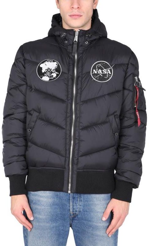 Alpha Industries Hooded Puffer Voyager FD JACKET BLACK - Ceny i opinie ...
