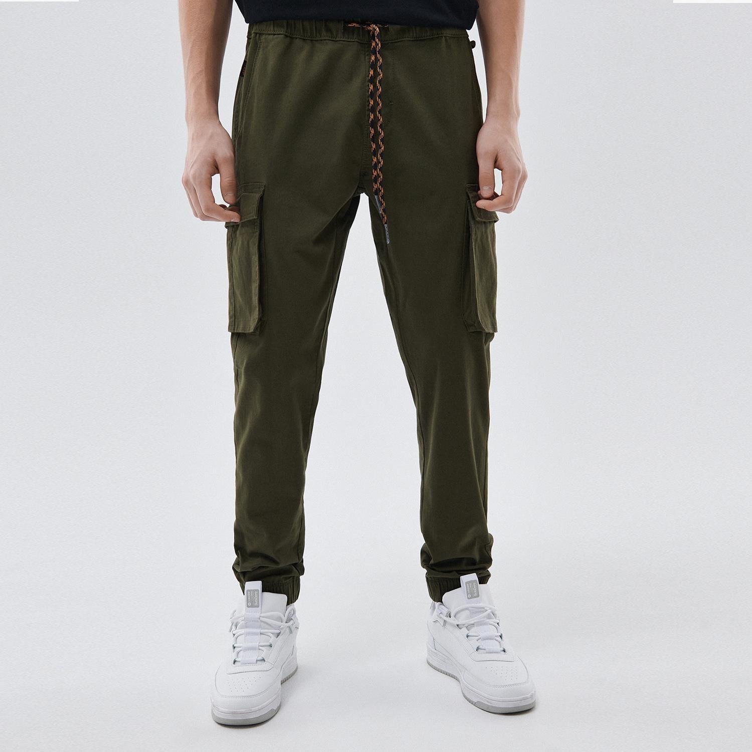 Cropp Joggery Z Kieszeniami Cargo Khaki Ceny I Opinie Ceneo Pl