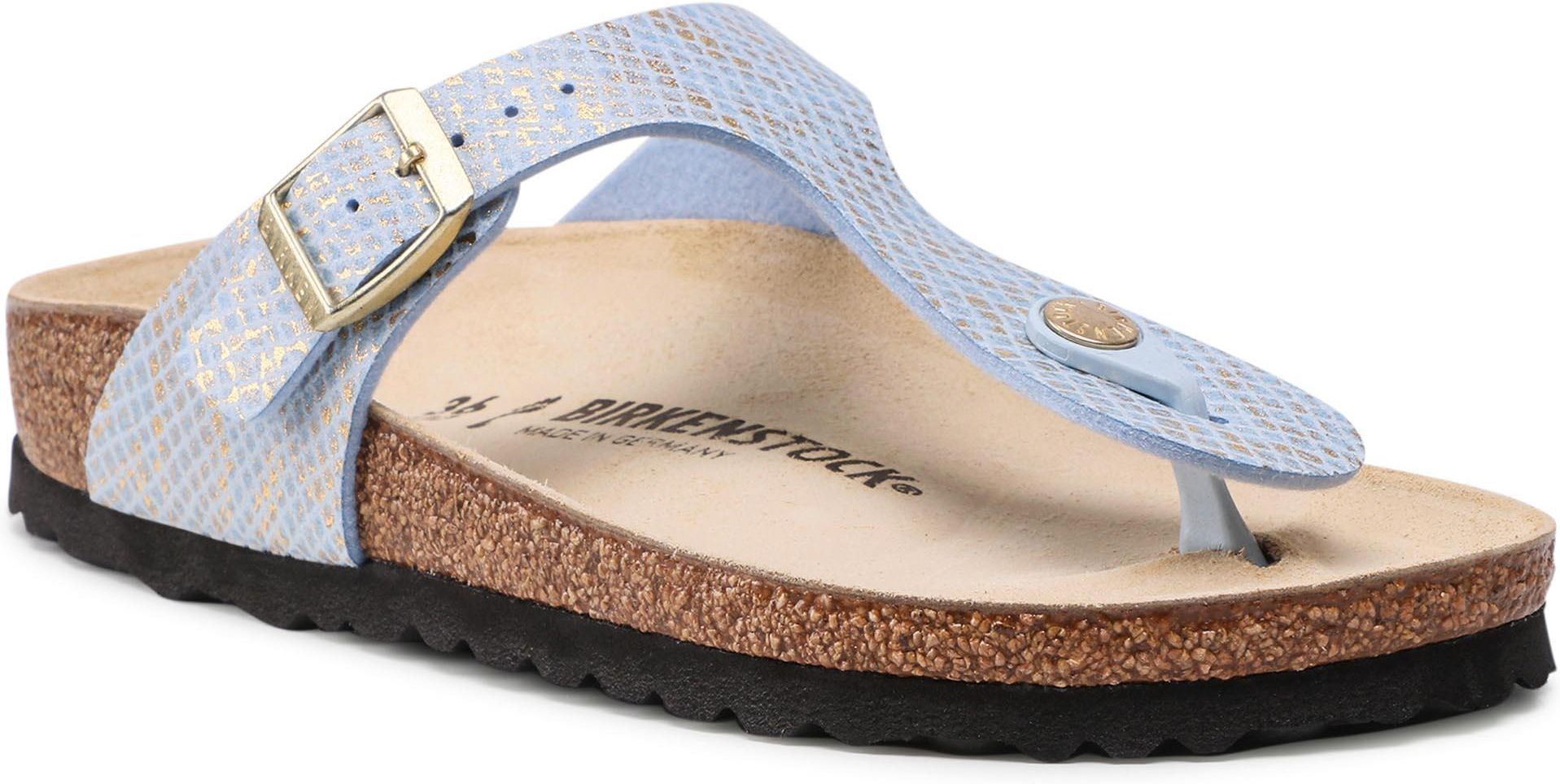 Japonki BIRKENSTOCK - Gizeh Bs 1021512 Shiny Python Dusty Blue - Ceny i ...