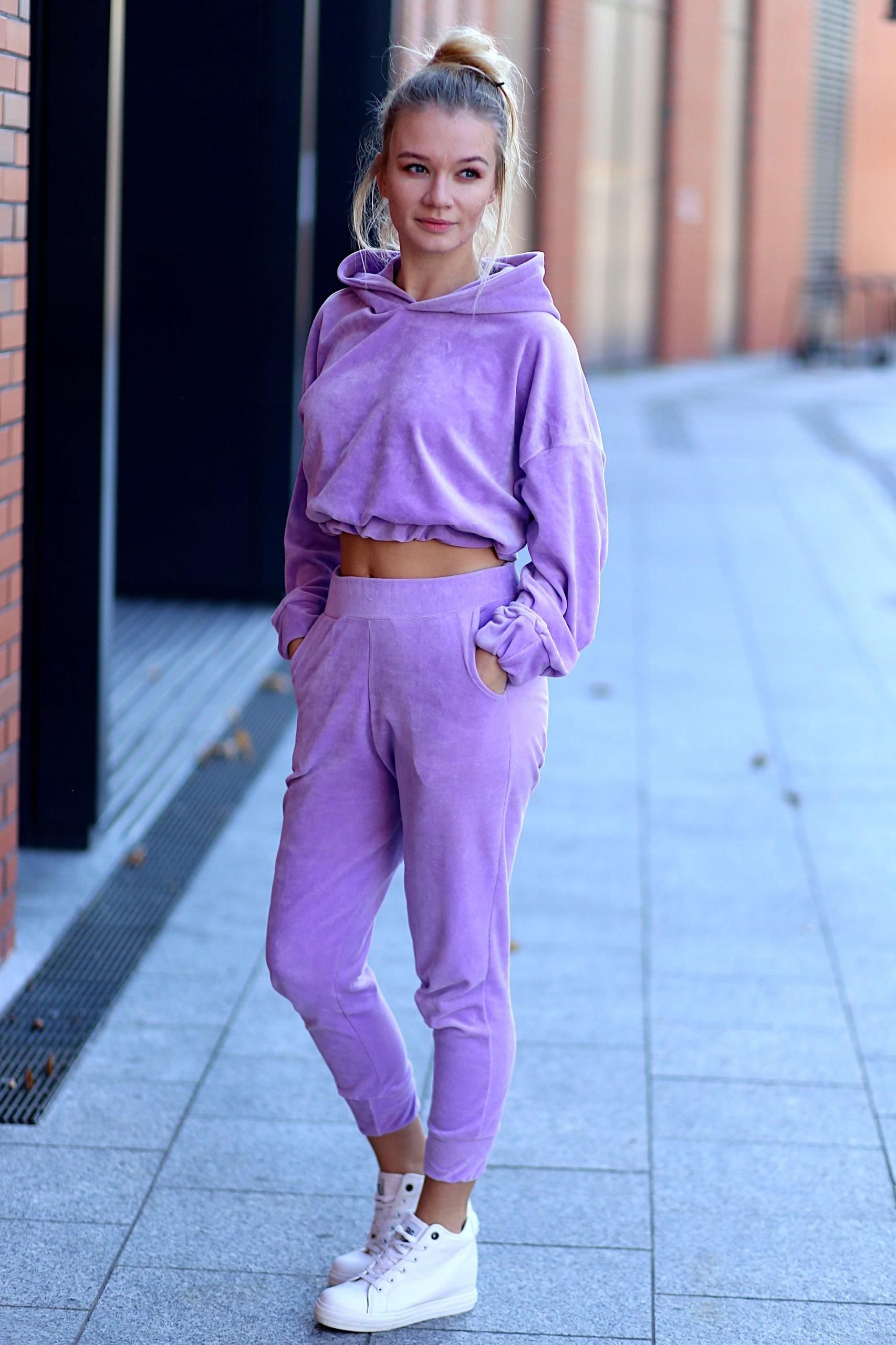 Dres welurowy jasny fiolet Polski producent M - Ceny i opinie - Ceneo.pl