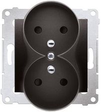 Gniazdo elektryczne Kontakt-Simon Gniazdo Wtyczkowe Podwójne Z Uziemieniem Przesłonami 16A 250V ...