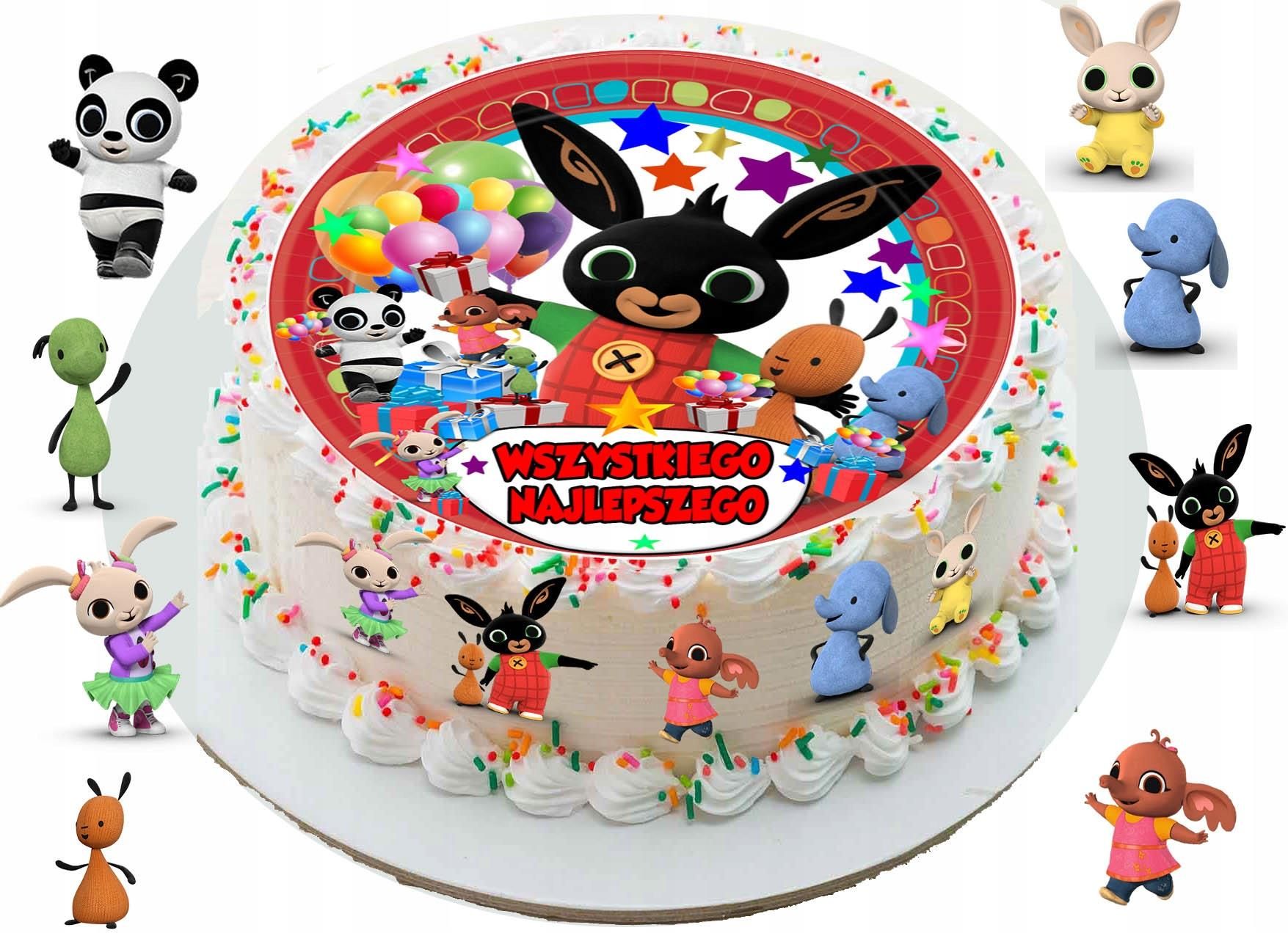 Opłatek Opłatki Zestaw Tort Królik Bing +9 postaci 11101735509 - Ceny i ...