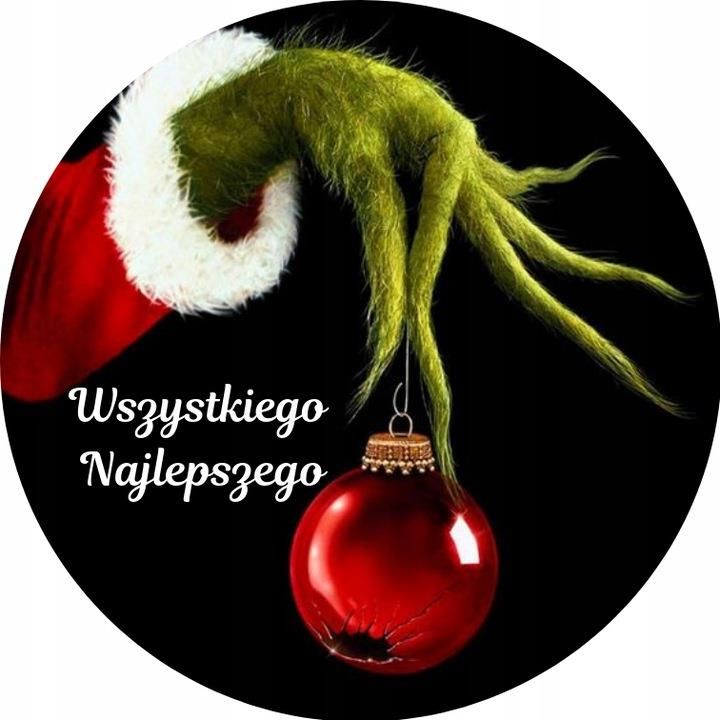 Opłatek na tort The Grinch bombka 20 cm +nap 9942541474 - Ceny i opinie ...