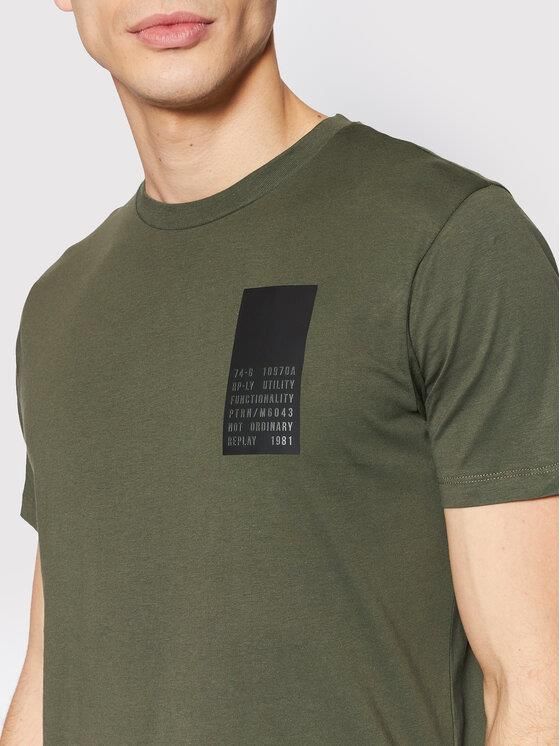 Replay T-Shirt M6043.000.22980P Zielony Regular Fit - Ceny i opinie ...