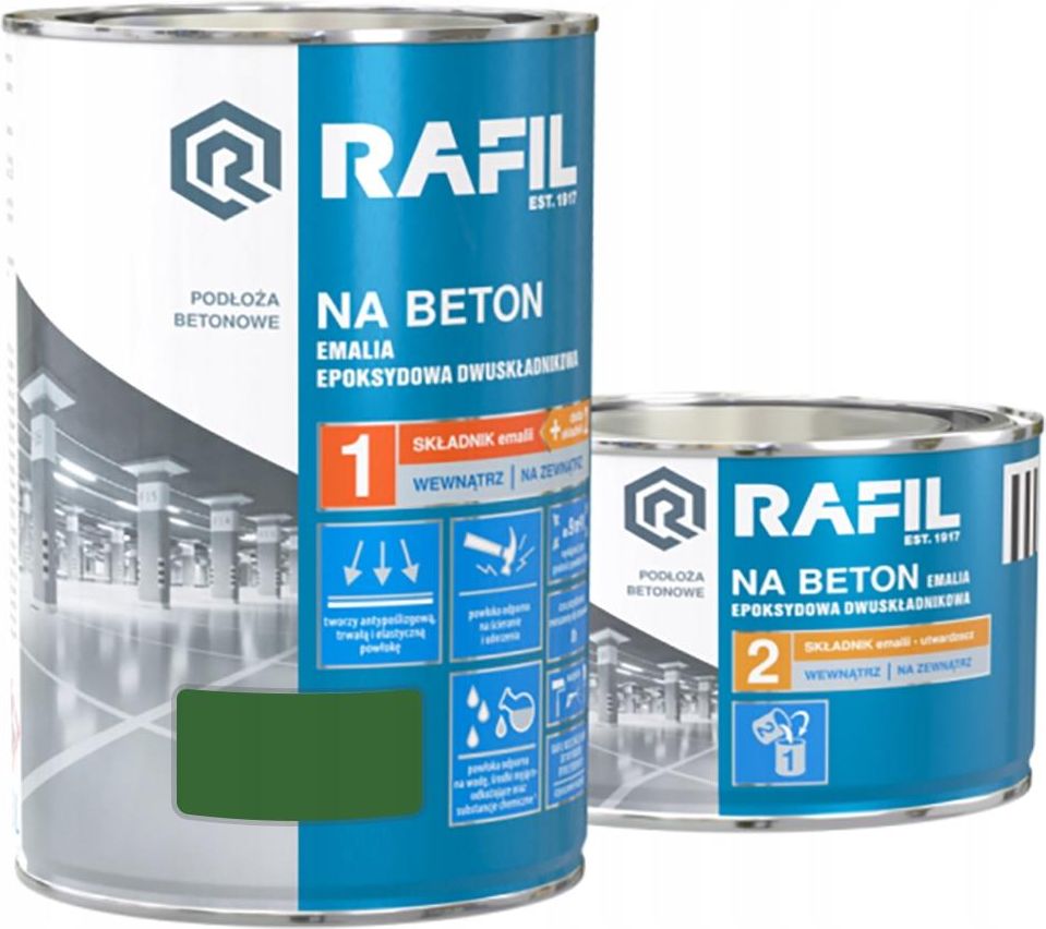 Farba Rafil Na Beton em. epoksyd Zielony RAL6001 9L - Opinie i ceny na ...