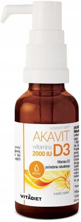 Vitadiet Akavit Witamina D3 2000 IU 29,4 ml - Opinie i ceny na Ceneo.pl