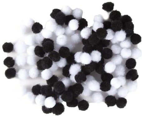 Pomponiki 9 mm opak 120 szt MIX Biało-Czarne - Ceny i opinie - Ceneo.pl