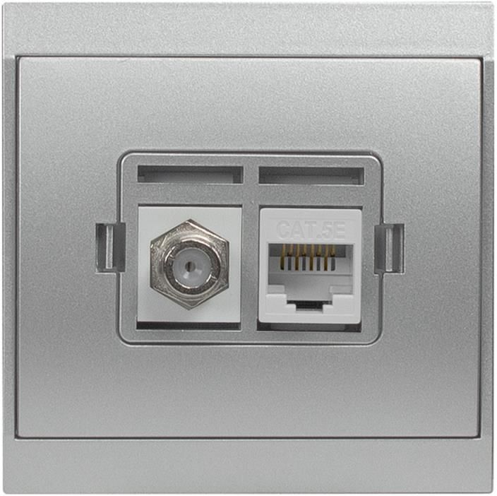 Gniazdo elektryczne Abex Gniazdo Tv Typu F + Rj45 Komputerowe ...