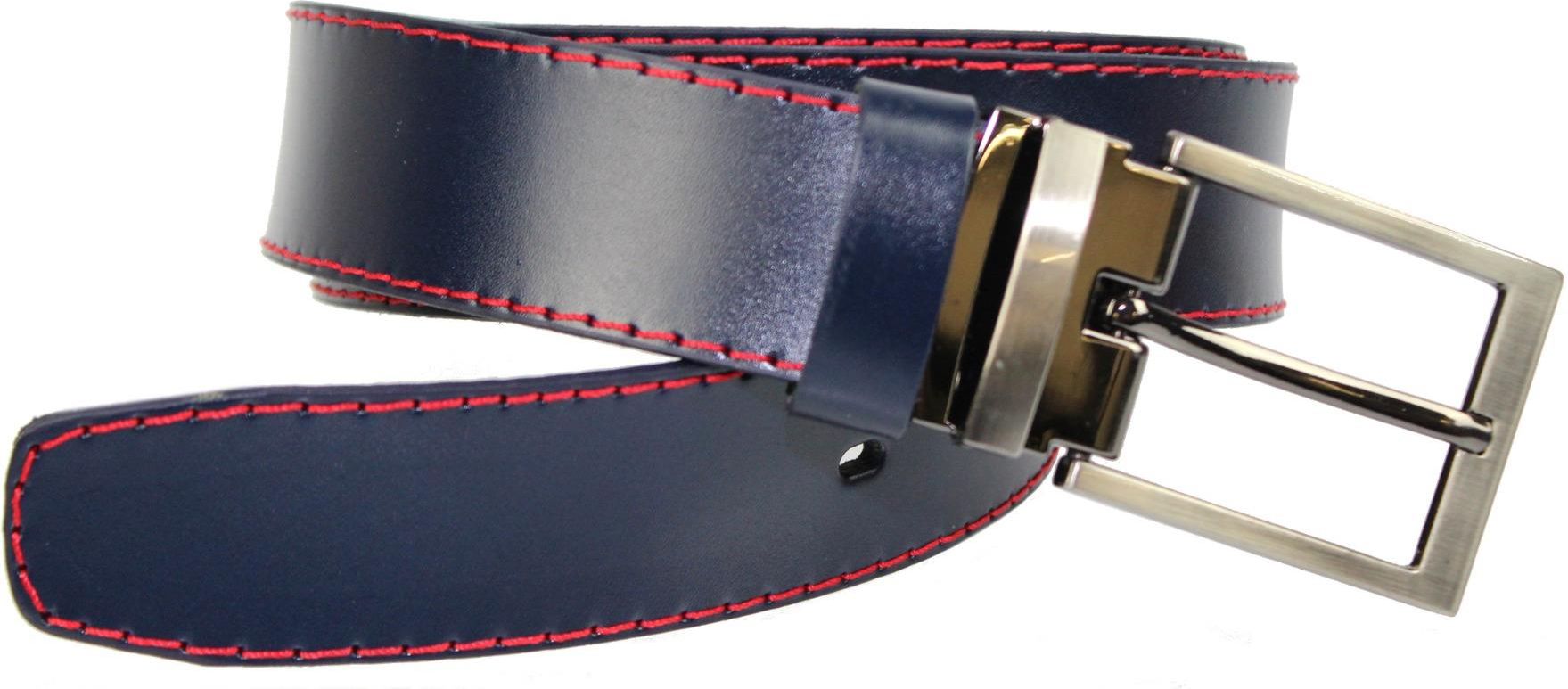 Pasek Męski Skórzany COMPLEX (PL) Skóra Licowa EXTRA 35 mm GRANATOWY ...