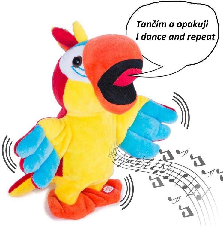 Gadająca Papuga Wykonana Z Pluszu Powtarza Gra Muzykę - Gry, puzzle ...