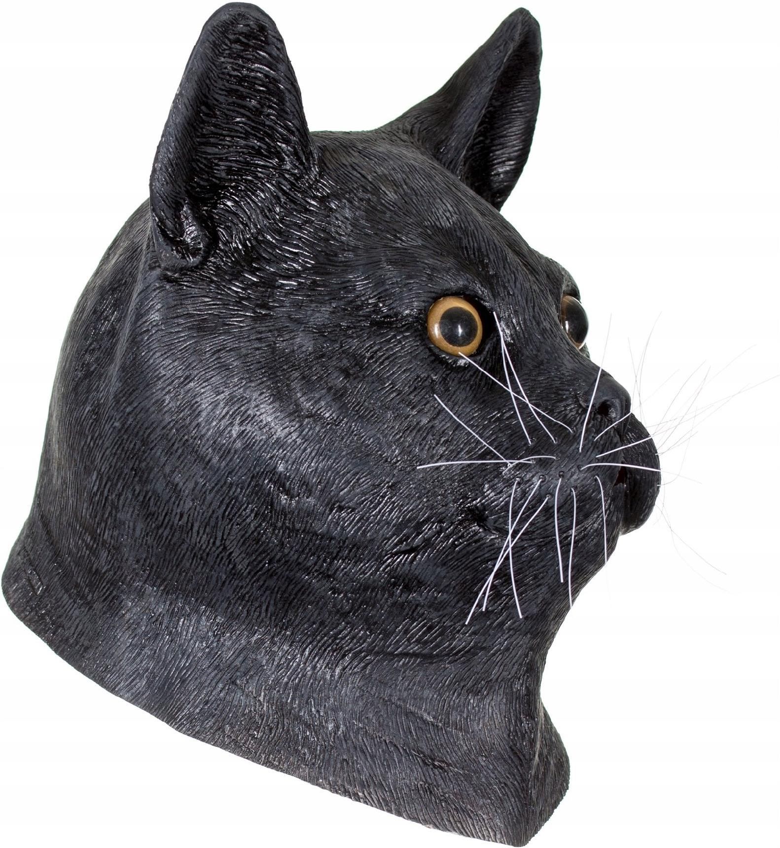 Profesjonalna Lateksowa Maska Czarny Kot Głowa - Ceny i opinie - Ceneo.pl