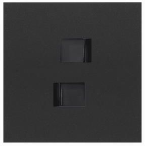Kontakt-Simon Panel 1-Krotny 2 Gniazda Rj45 Czarny Mat (10020111238 ...