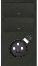 Kontakt-Simon Panel 2-Krotny Pion 2 Klawisze + Gniazdo Z Zintegrowaną ...