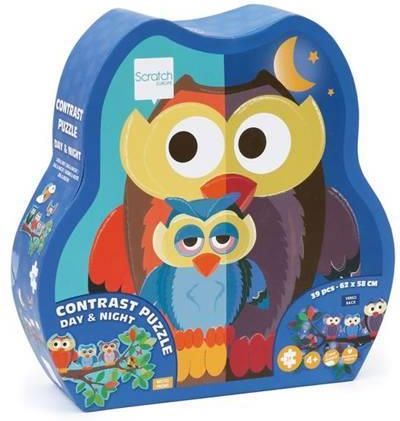 Scratch Scratch Dwustronne Puzzle Xl Sowa Dzień I Noc 39El. - Ceny i ...