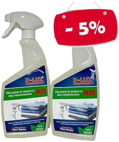 D-LUX Żelazko w spray’u MAX 2x750ml - Ceny i opinie - Ceneo.pl