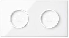 Kontakt-Simon Panel Podwójny 2 Gniazda Pojedyncze Zasilające Biały ...