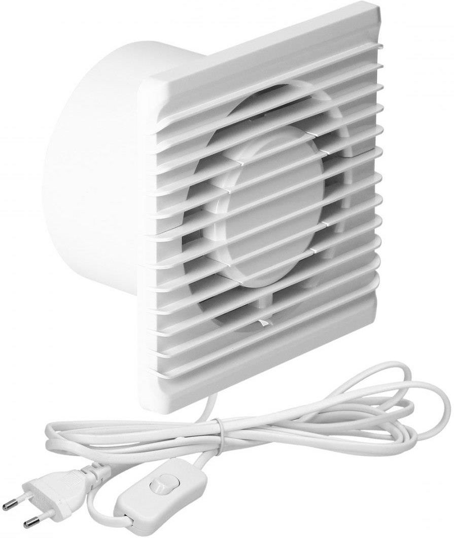 Wentylator łazienkowy Orno Wentylator łazienkowy 100mm, natynkowy-przewód z wyłącznikiem BF100PS ...