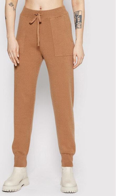 Vero Moda Spodnie dzianinowe Nancy 10260593 Brązowy Regular Fit - Ceny i opinie - Ceneo.pl