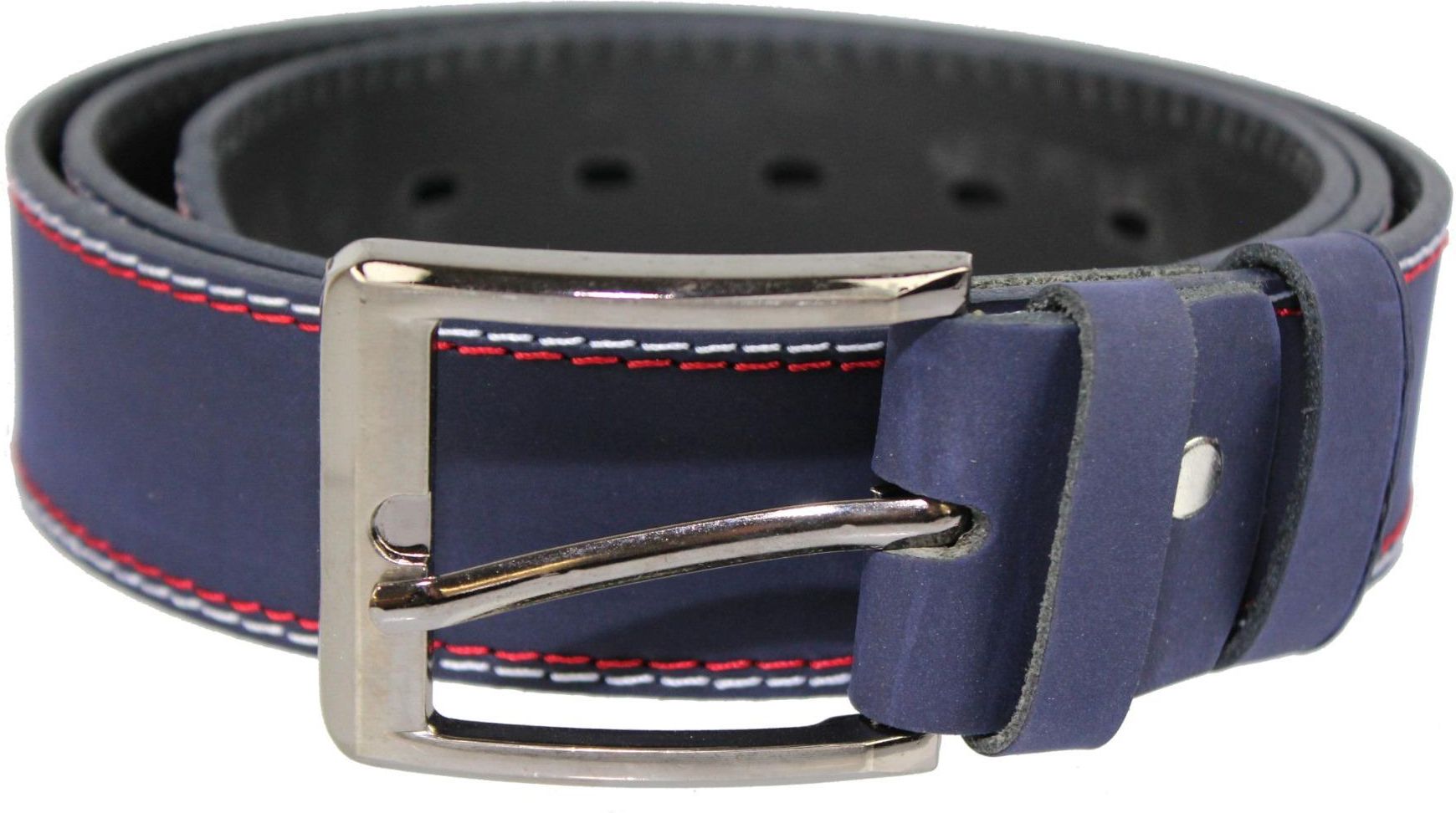Pasek Granatowy Z Podwójną Białą Czerwoną I Niebiaską Nitką COMPLEX (PL ...