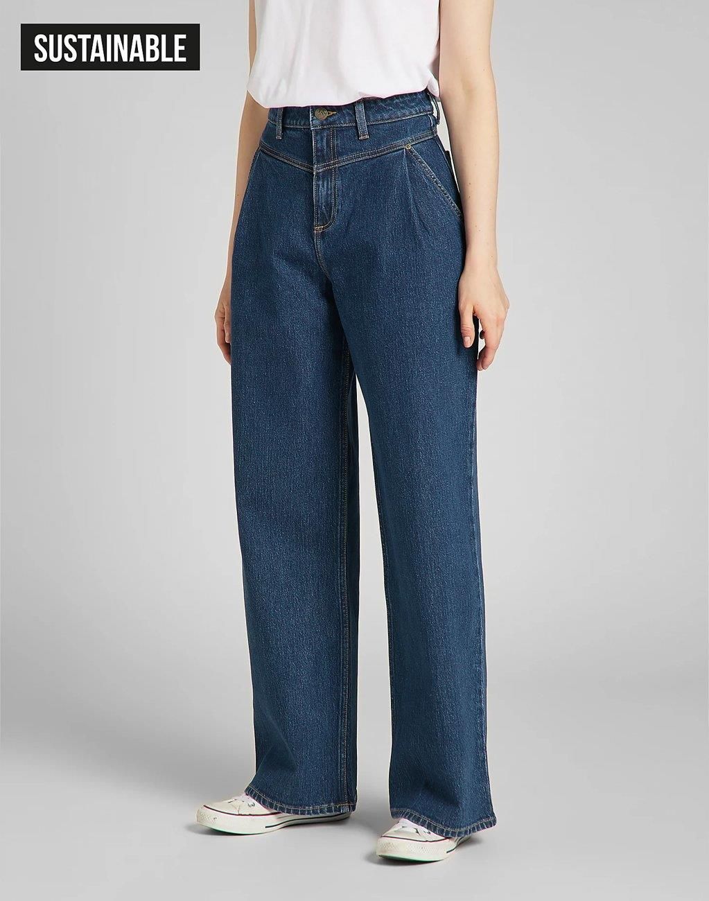 DAMSKIE SPODNIE JEANSOWE LEE STELLA A LINE DARK BUXTON L31SMWMN - Ceny ...