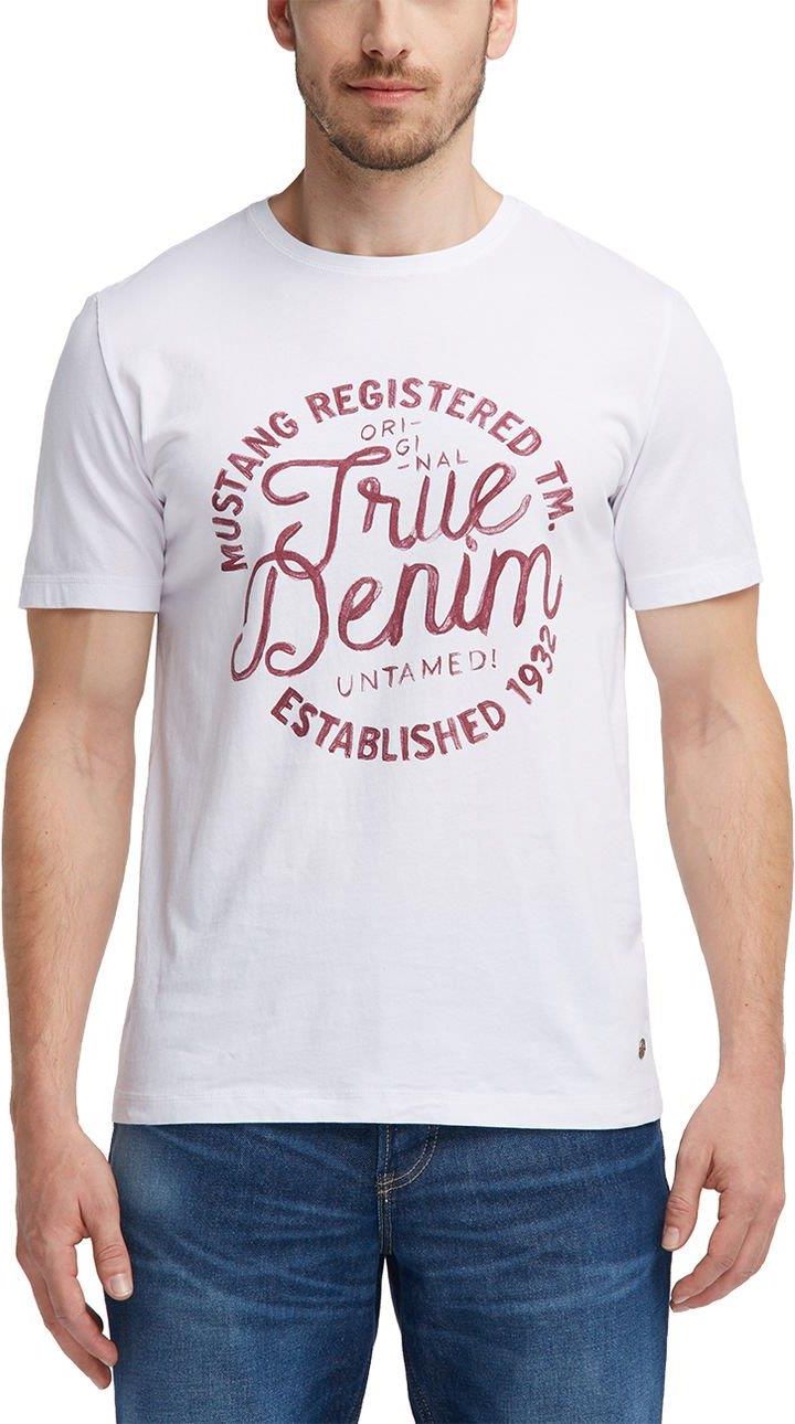 MUSTANG T SHIRT WORDING TEE GENERAL WHITE 1006388 2045 - Ceny i opinie ...