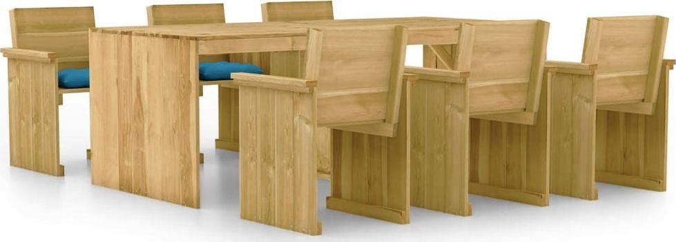 Zestaw mebli ogrodowych Vidaxl 7-Cz. Zestaw Mebli Ogrodowych Z ...