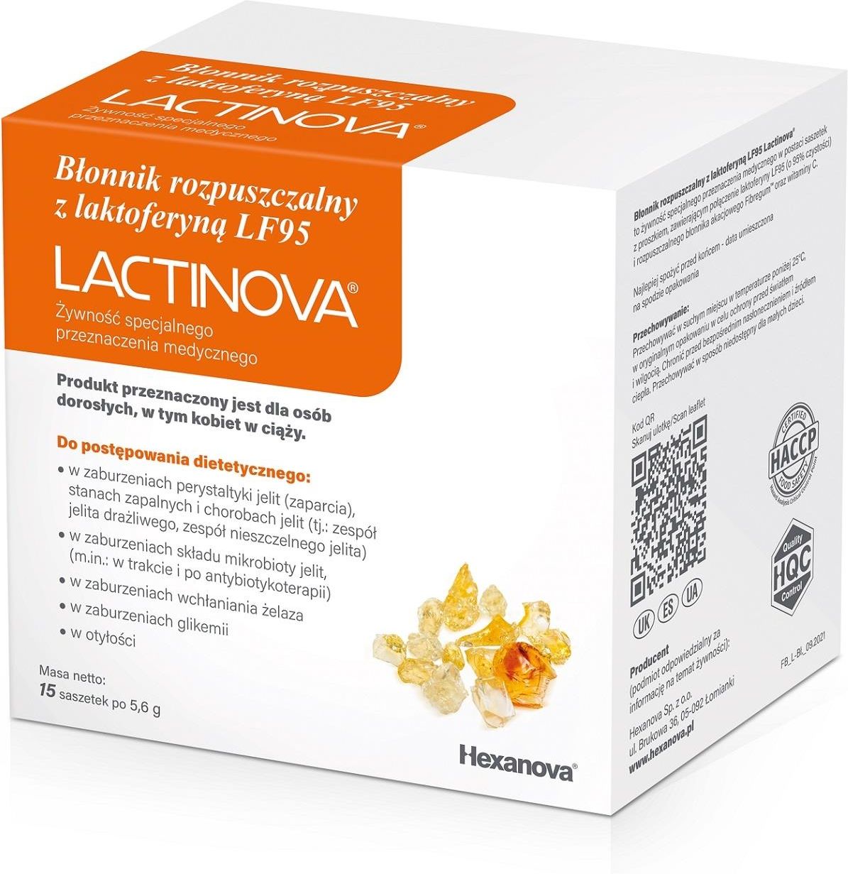 Hexanova Lactinova Błonnik 15 Sasz. (23041) - Opinie i ceny na Ceneo.pl