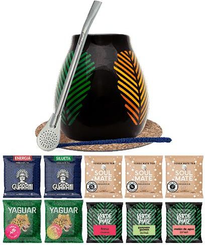 Cebador Zestaw startowy Yerba Mate Tykwa Bombilla 10x50g 0,5kg (8395 ...