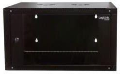Logilink - 15U Wall Mounted Rack 70 Kg Black Glass,Steel 48.3 Cm (19 ...