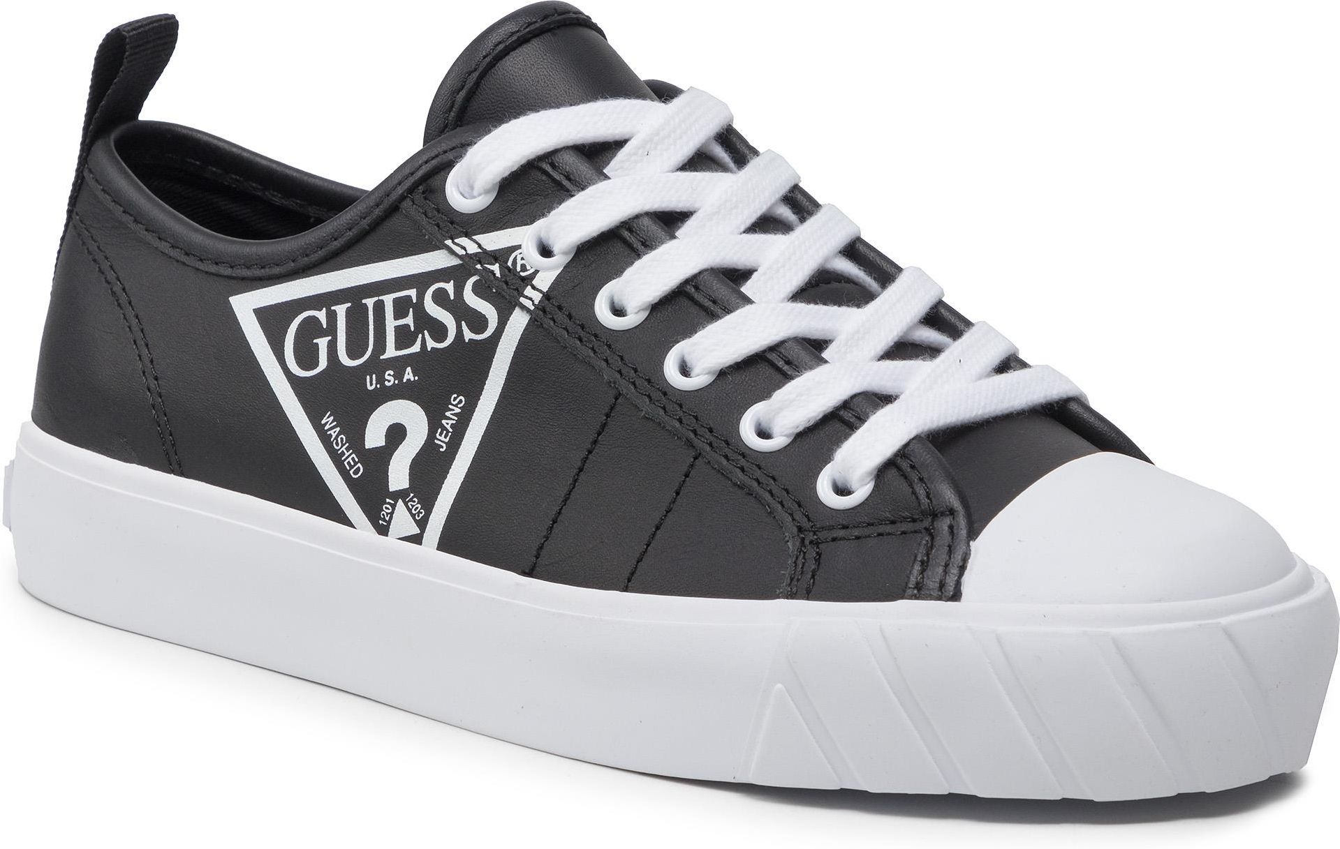 Trampki GUESS - FL5KR5 LEA12 BLACK - Ceny i opinie - Ceneo.pl