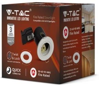 V-Tac VT-703 Oprawa wpuszczana downlight GU10, Ognioodporność min 30-60 ...