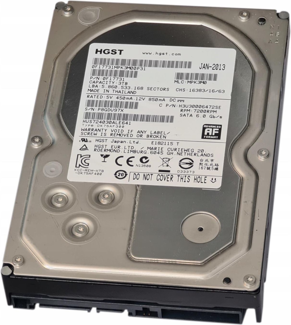 Dysk serwerowy Hgst Nowy 3Tb 3,5 7,2K Sata (Hus724030Ale641) - Opinie i ...