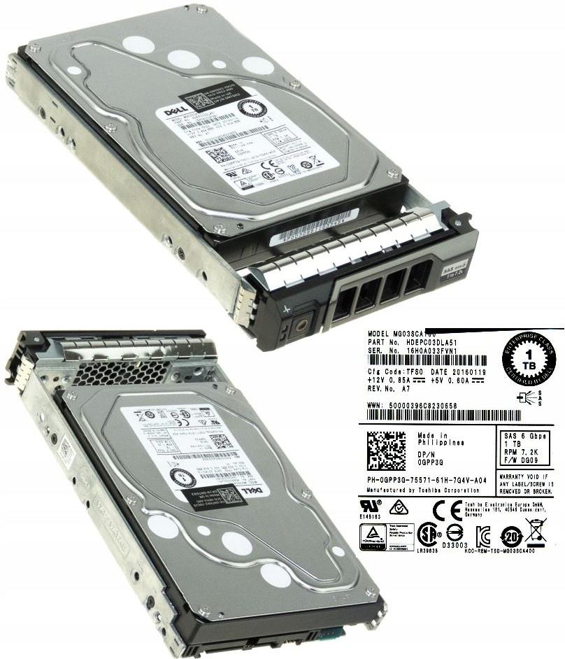Dysk serwerowy Dell 1Tb Sas 6Gb 7.2K 3.5'' Mg03Sca100 (0Gpp3G) - Opinie ...