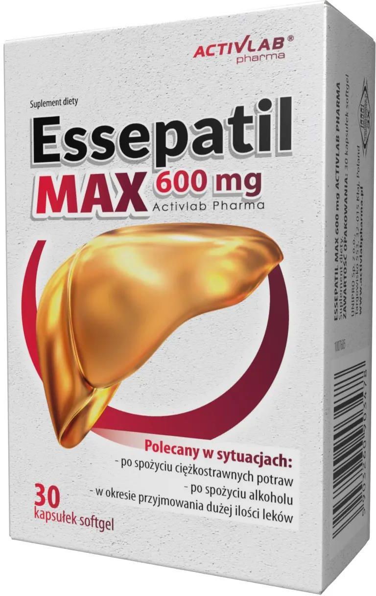 ActivLab Essepatil Extra Max 600 mg 30 kaps. - Opinie i ceny na Ceneo.pl