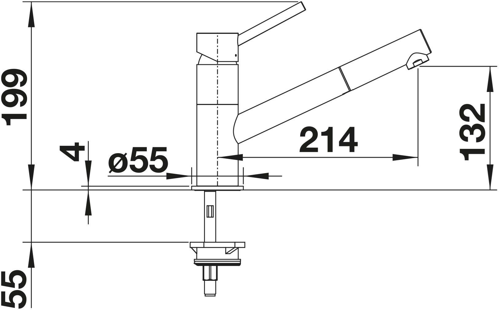 Blanco Kano-S Czarny Mat 526668 - Bateria kuchenna, typ Stojące ...