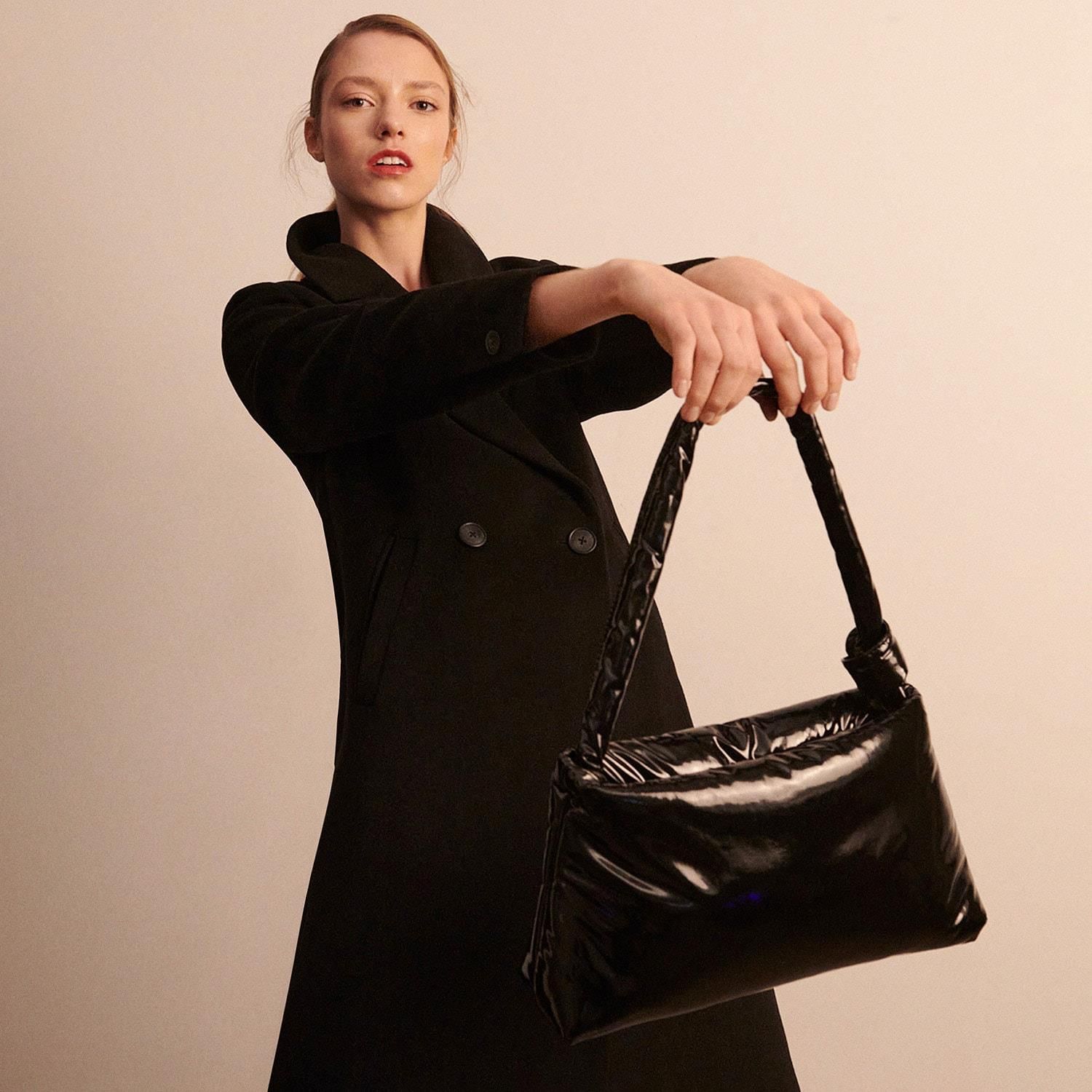 Reserved - Torba z połyskującego materiału - Czarny - Ceny i opinie - Ceneo.pl