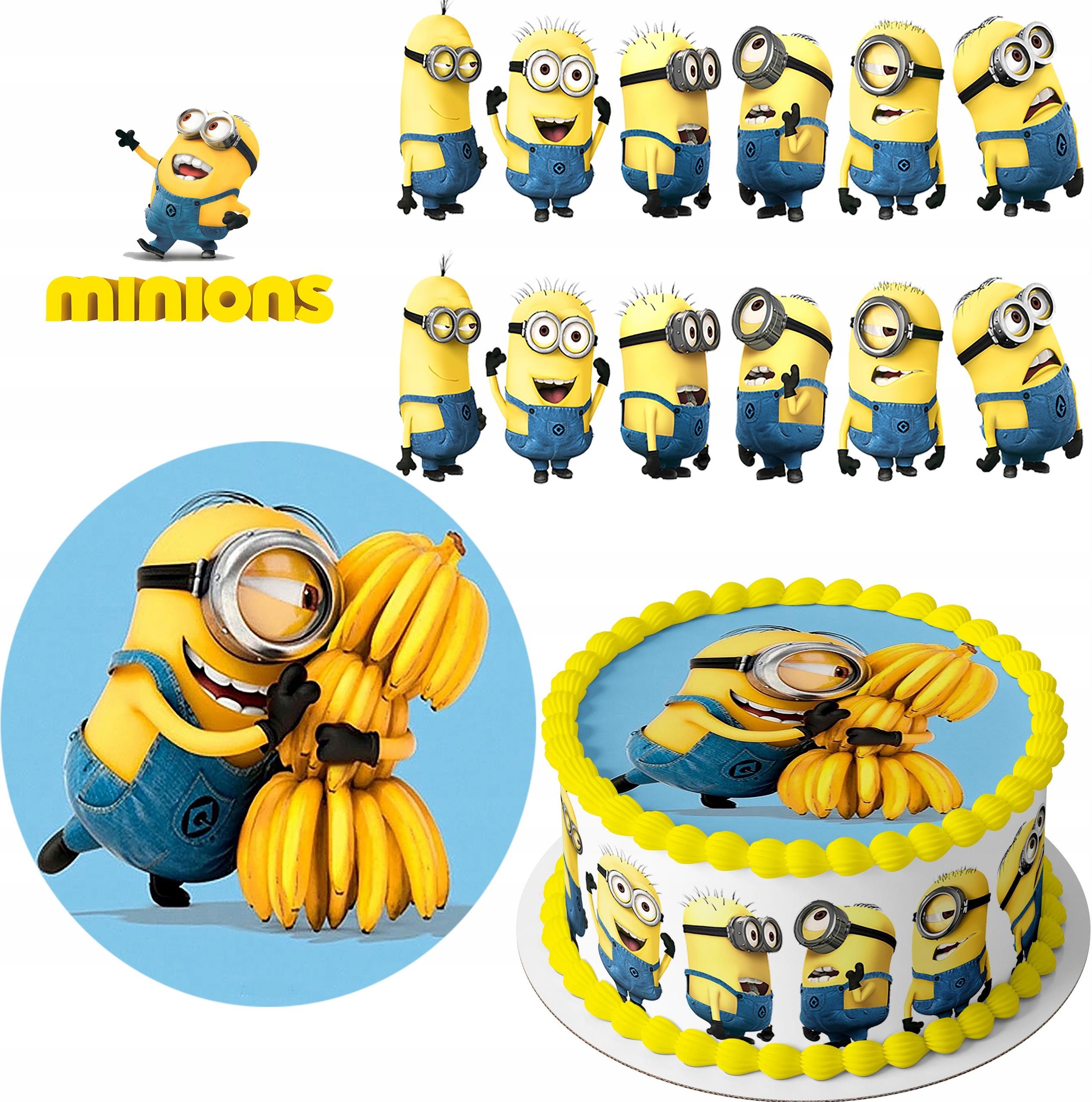 Zestaw Opłatek Na Tort Minionki + 12 Postaci (11270969822) - Ceny i ...