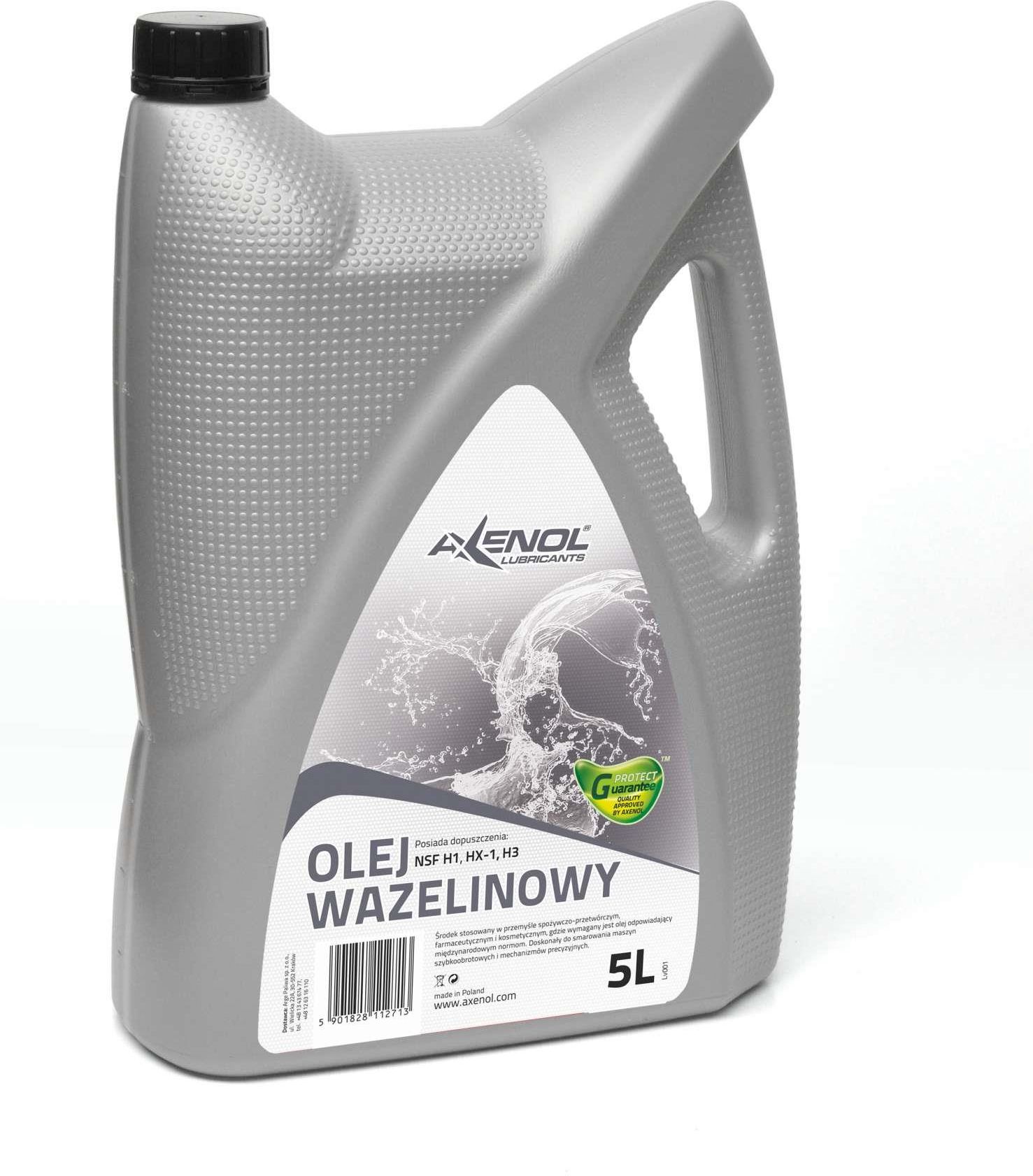 Axenol Olej Wazelinowy (Parafinowy) 5L - opinie i ceny na Ceneo.pl