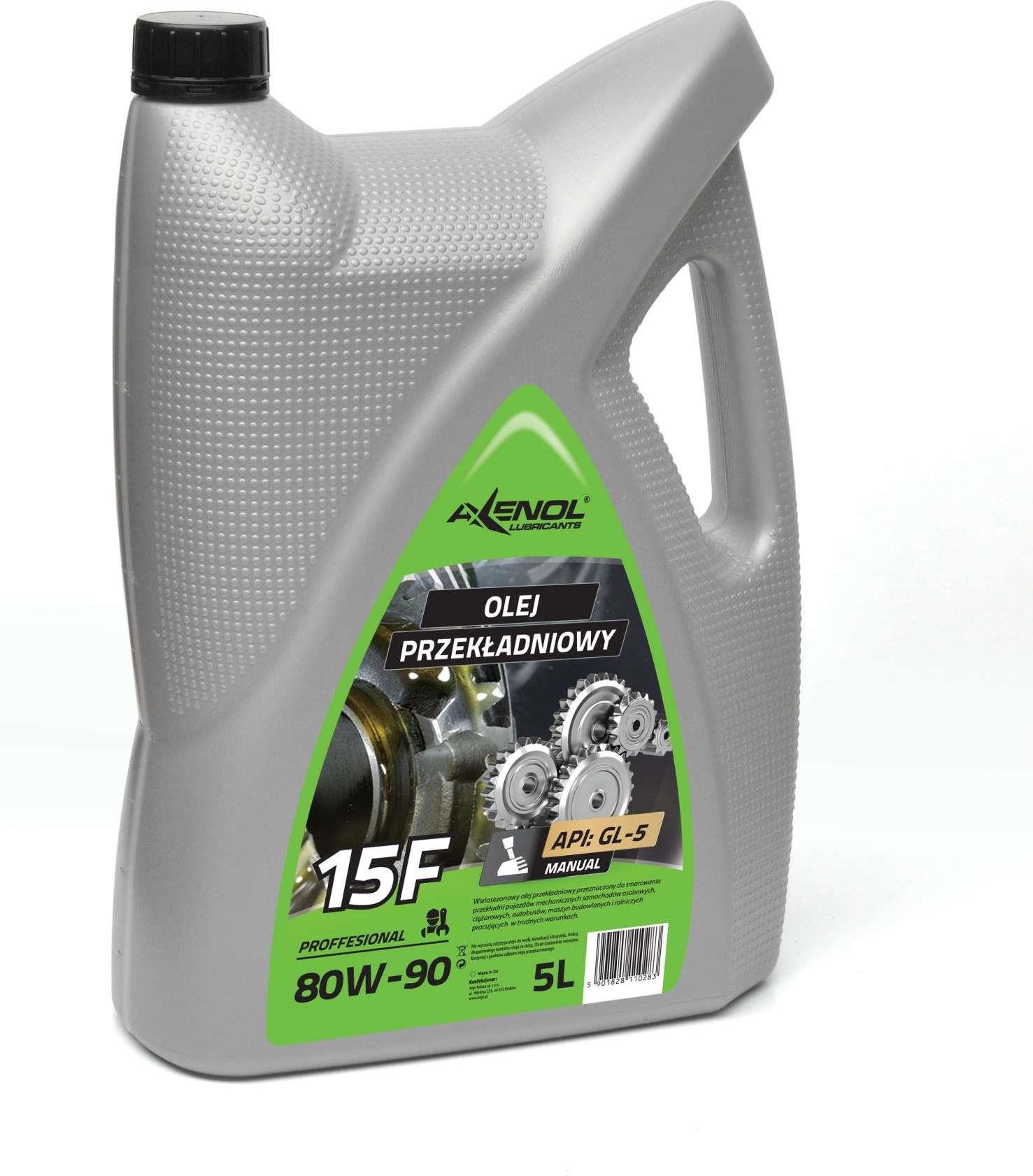 Axenol Przekładniowy 15F Gl-5 80W/90 5L - opinie i ceny na Ceneo.pl