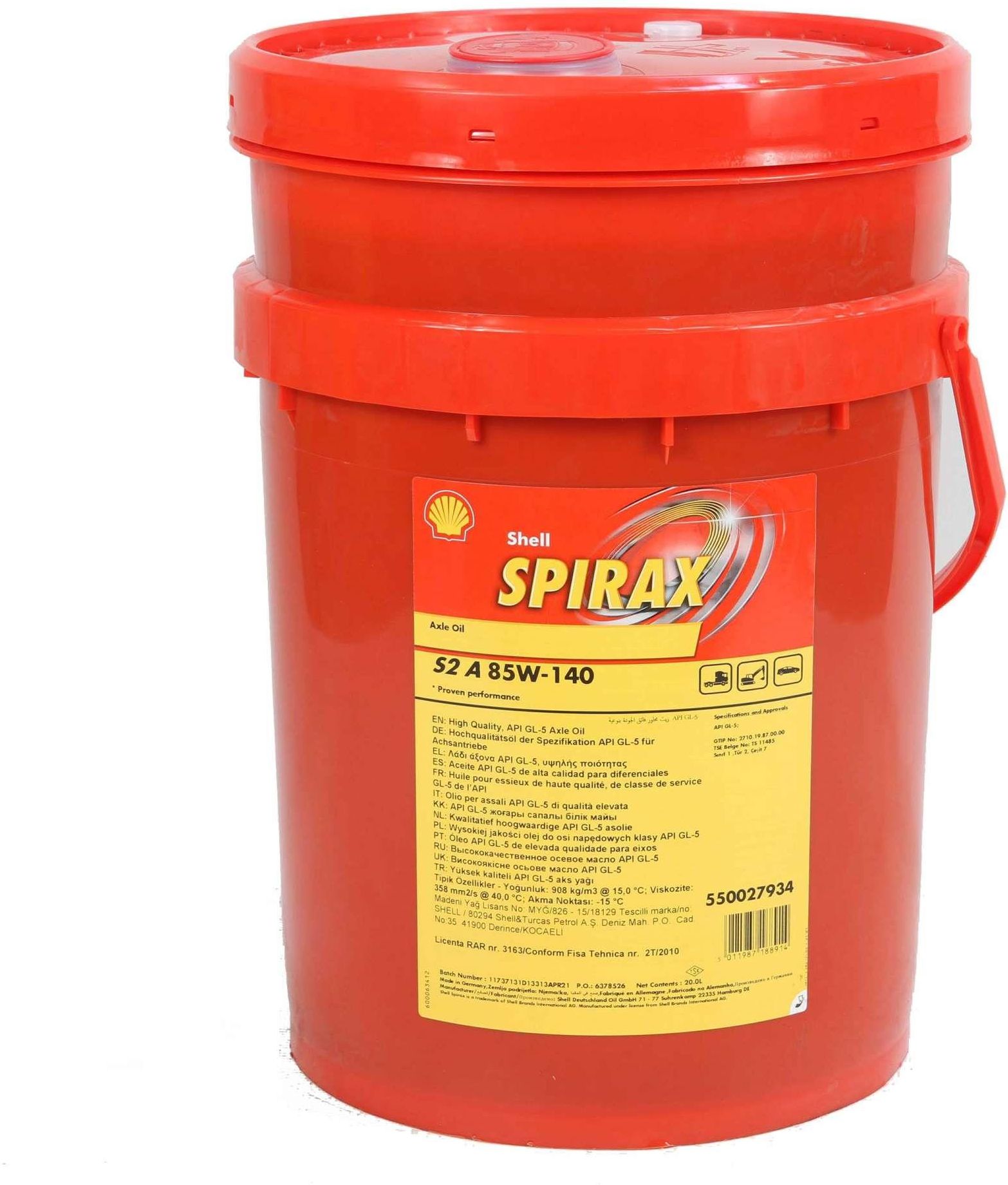 Shell Spirax S2 A 85W/140 20L - opinie i ceny na Ceneo.pl