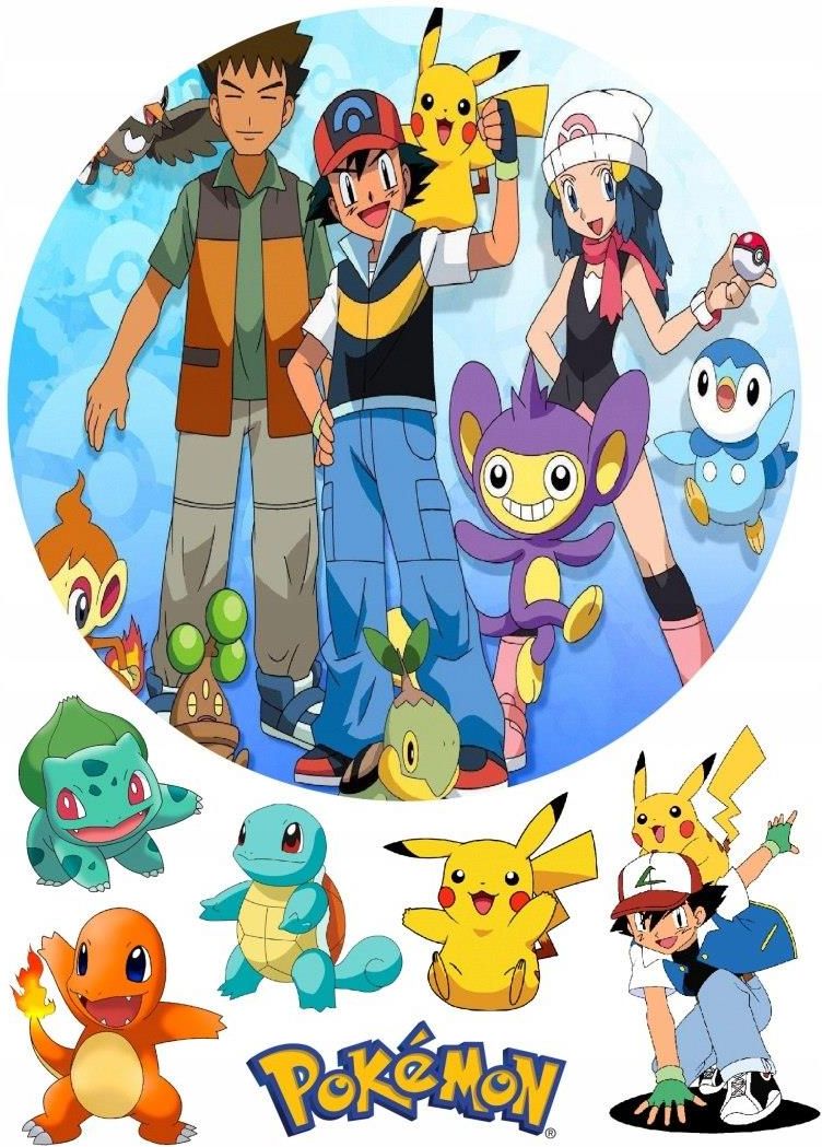 Duży zestaw na tort Opłatek Pokemon + Postacie (11499805186) - Ceny i ...
