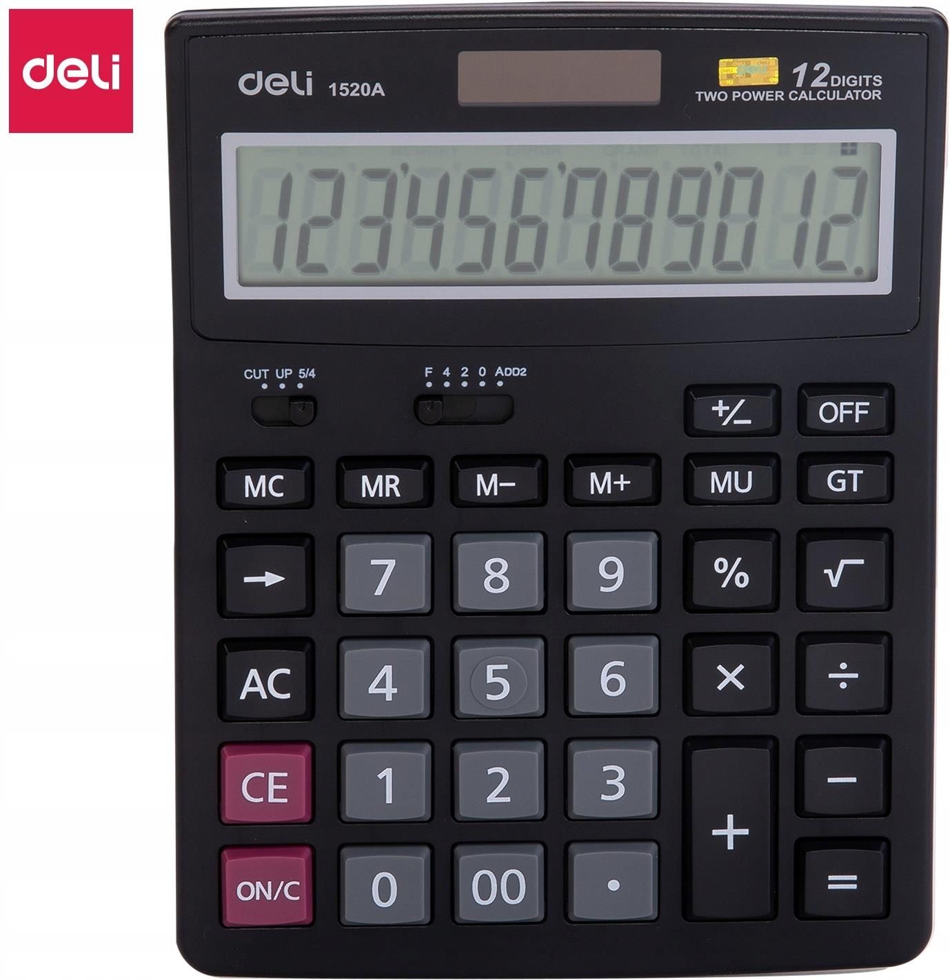 Kalkulator Kalkulator Deli 1520A Czarny - Ceny i opinie - Ceneo.pl
