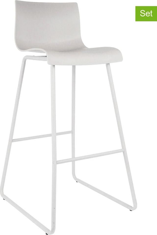 Retro Chic Hockery Barowe 2Szt. Novaei W Kolorze Białym 55X99X47Cm - Opinie i atrakcyjne ceny na ...