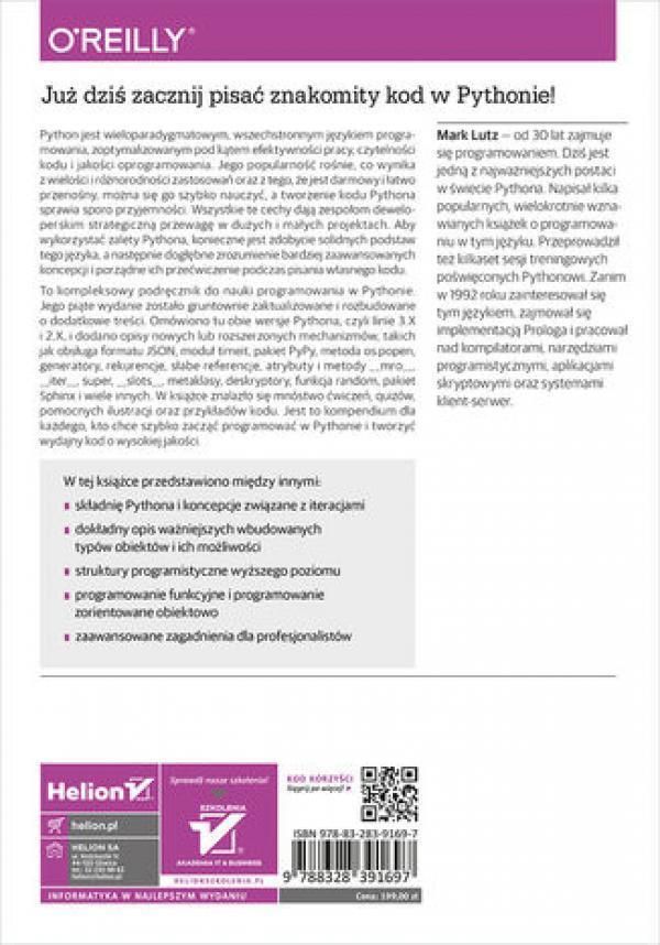 Python. Wprowadzenie. Wydanie V - ceny i opinie - Ceneo.pl