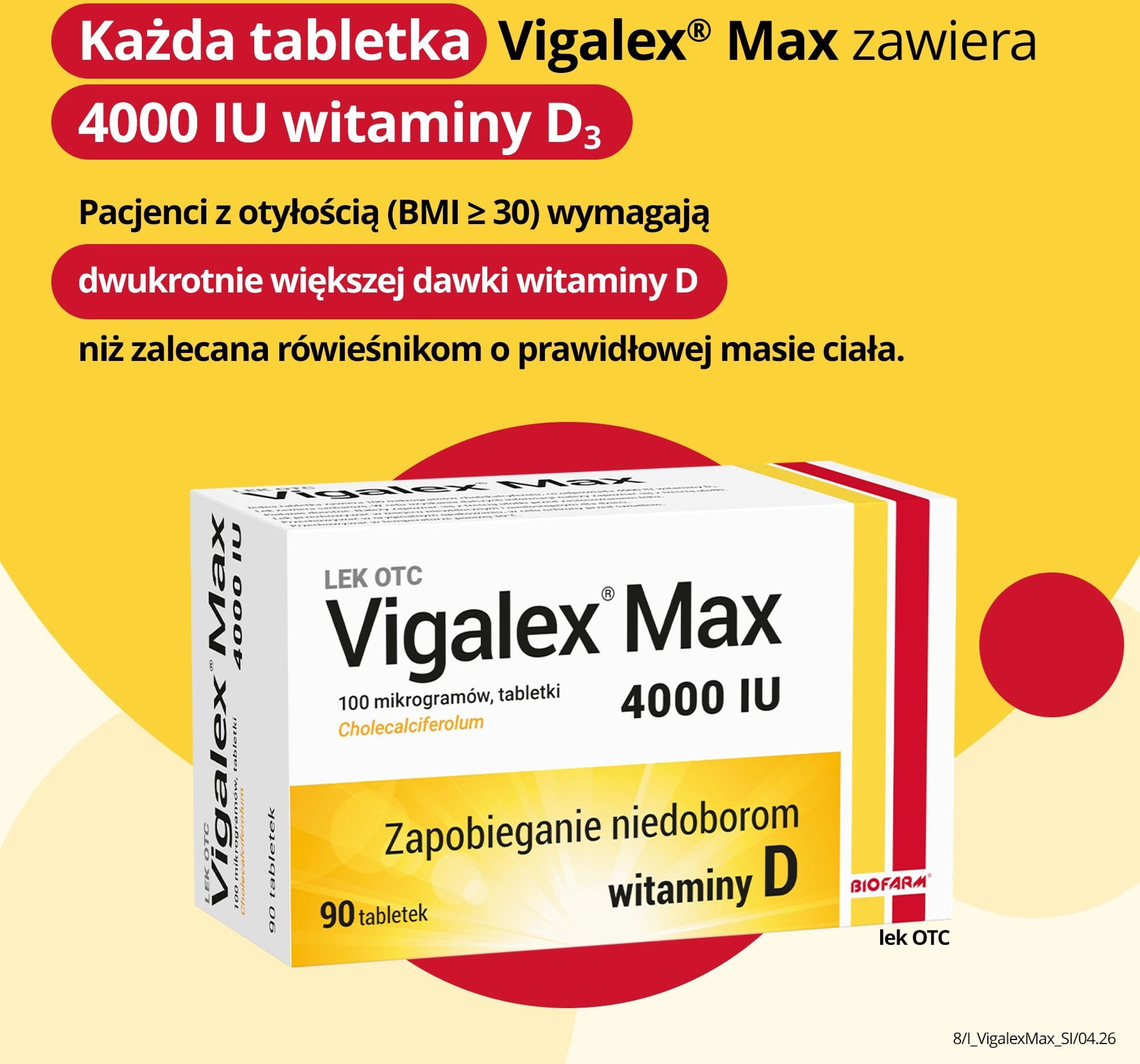 Vigalex Max 4000 IU, wysoka dawka witaminy D3, 90tabl. - Opinie i ceny ...