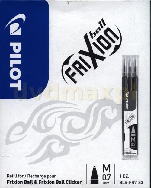 Wkłady Pilot Frixion Ball m 0.7 mm BLS-FR7-S3 niebieskie 36 sztuk ...